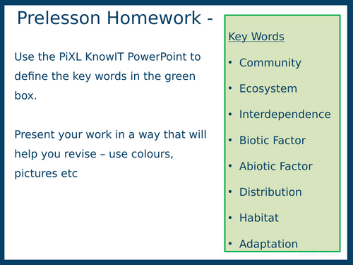 GCSE Biology 16.1 Communities, Biotic and Abiotic Factors | Teaching ...