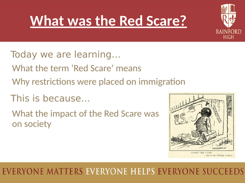 The Red Scare - 1920s USA | Teaching Resources