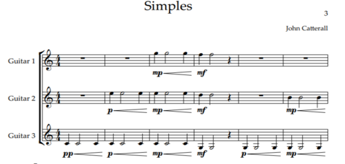 Simples - Easy Music for Guitar Trio music | Teaching Resources