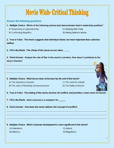 Movie Wish 2023 Comprehension Bundle with Answer Keys | Teaching Resources