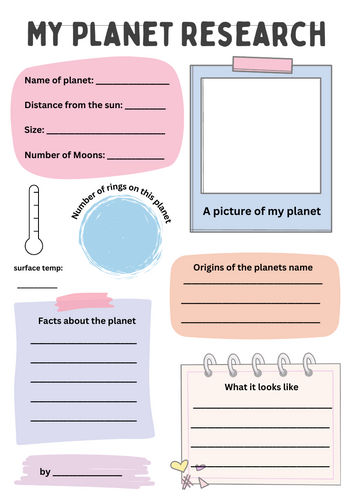 Planet Research Report | Teaching Resources