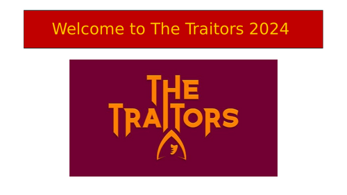 The Traitors School Staff - Wellbeing Game | Teaching Resources