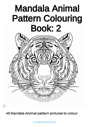 Mandala Animal Coloring Book stress relief Kids wellness and ...