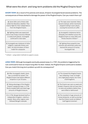 Causes of the Indian Mutiny in 1857 - Decline of the Mughal Empire ...