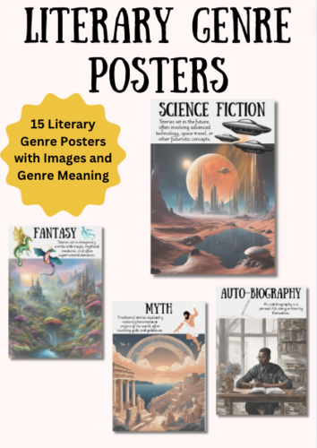 15 Literary Genre English Classroom Display Posters - Back to School ...