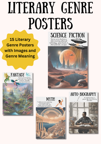 15 Literary Genre English Classroom Display Posters - Back to School ...