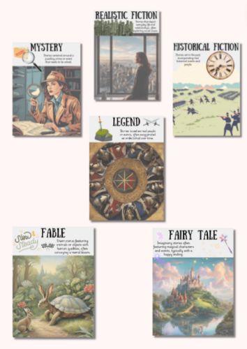 15 Literary Genre English Classroom Display Posters - Back to School ...