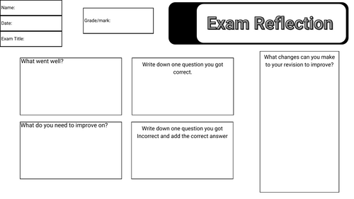 Bundle - GCSE revision tracker and Mock/Exam reflection worksheet ...