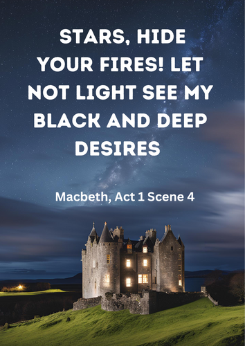 Macbeth Quotation Posters Classroom Display | Teaching Resources
