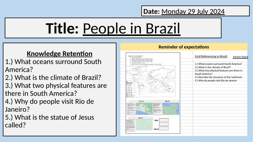 People in Brazil - KS3 (Key Stage 3) | Teaching Resources