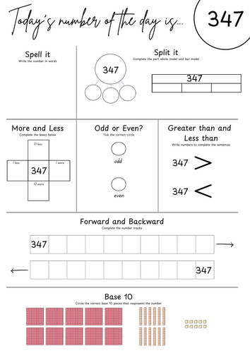Number of the Day | Teaching Resources