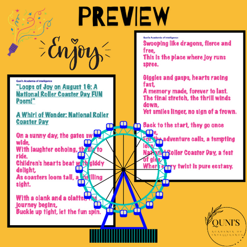 "Loops of Joy on August 16: A National Roller Coaster Day FUN Poem ...
