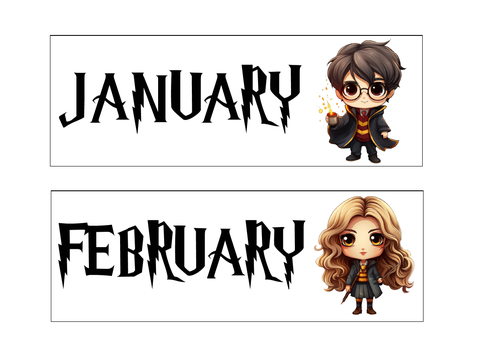 Whiteboard CALENDAR (Classroom DISPLAY) WIZARD THEMED | Teaching Resources