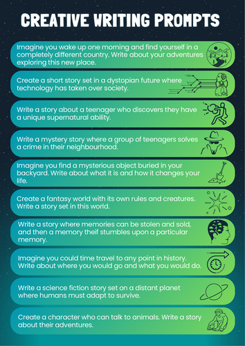 50 Creative Writing Story Prompts | Teaching Resources