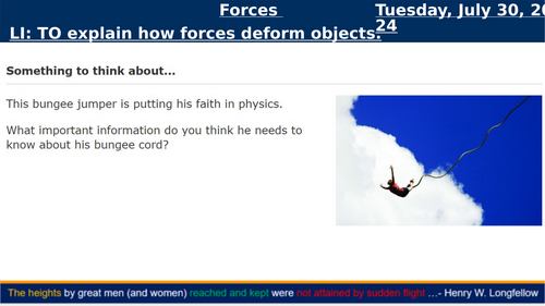 Year 7 Forces LESSONS | Teaching Resources