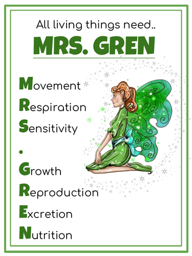 "7 Features of Living Things: Mrs. Gren Wall Display Pack" | Teaching ...