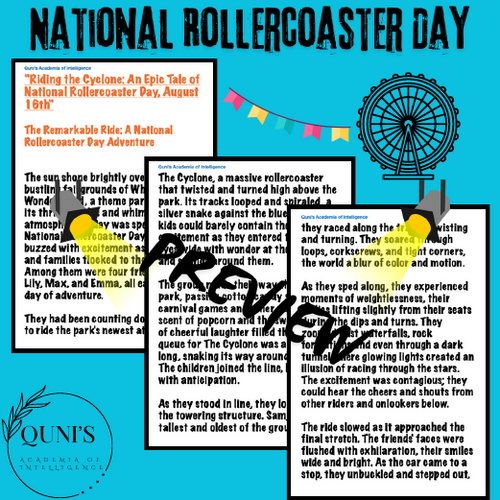 "Riding the Cyclone: An Epic Tale of National Rollercoaster Day, August ...