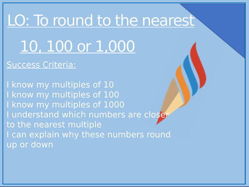 Year 4 Term 1 Week 4 Place Value - Rounding to 1,000 and adding 4 digit ...