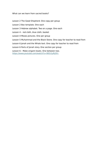 RE SMART & PowerPoint "What can we learn from sacred books?" Unit of 6 ...