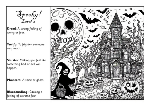 Word of the Day Workbook - Spooky! - Level 2 | Teaching Resources