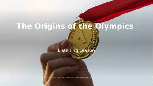 The Ancient Origins Of The Olympics (Vocabulary-Listening-Speaking) PPT ...