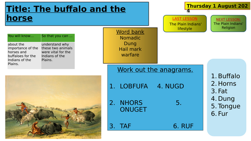 The horse and the buffalo | Teaching Resources