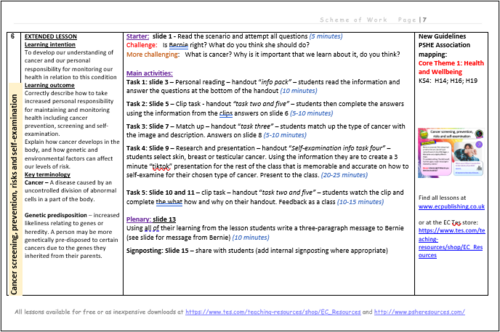 Year 10 Health and Wellbeing PSHE SOW | Teaching Resources