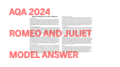 Romeo and Juliet Grade 9 Model Responses | Teaching Resources