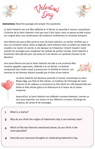FRENCH VALENTINES DAY | Teaching Resources