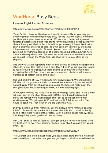 War Horse Complete English Scheme for Y5/6 | Teaching Resources