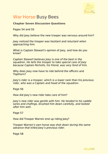War Horse Complete English Scheme for Y5/6 | Teaching Resources
