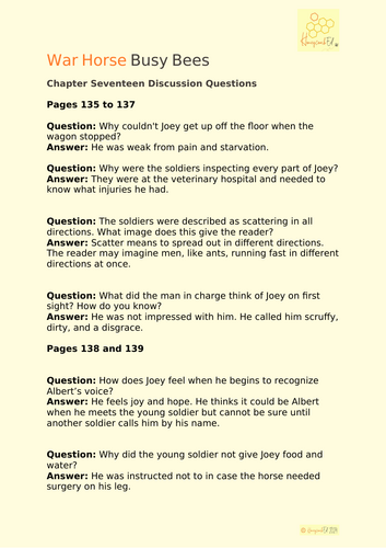 War Horse Complete English Scheme for Y5/6 | Teaching Resources