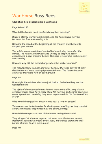War Horse Complete English Scheme for Y5/6 | Teaching Resources