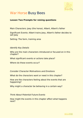 War Horse Complete English Scheme for Y5/6 | Teaching Resources