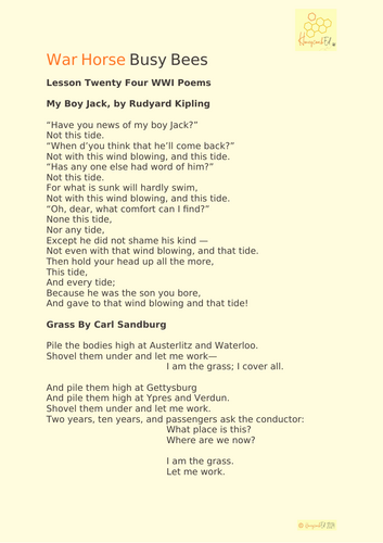 War Horse Complete English Scheme for Y5/6 | Teaching Resources
