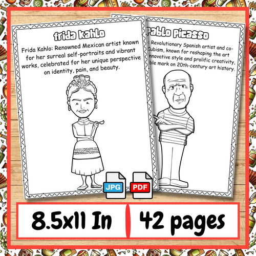 Hispanic Heritage Month Coloring posters | Famous Latino figures ...