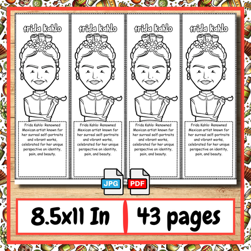 Hispanic Heritage Month coloring bookmarks | Historical Figures ...