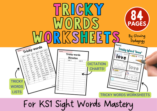 Tricky Words Worksheets for Year 1 | Teaching Resources