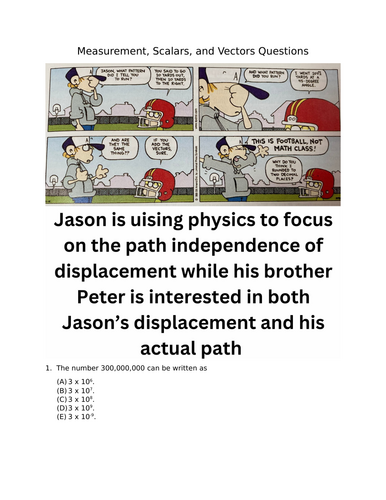 Physics Measurement, Scalars, and Vectors Multiple Choice Questions ...