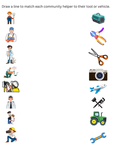 activities preschool community helpers worksheets for kindergarten ...