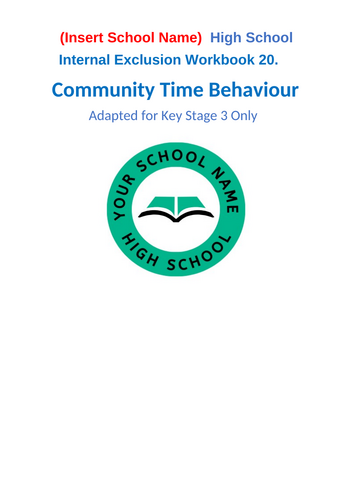 Internal Exclusion / Isolation / Remove Room / Seclusion / Workbook 20 ...