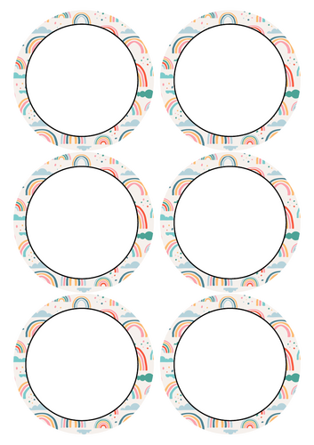 Rainbow Peg Labels | Teaching Resources