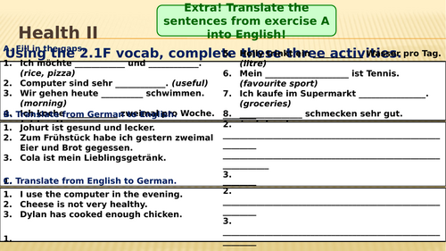 New GCSE German (2024) - AQA - 2.1F (Wir essen gern!) - Full lessons ...