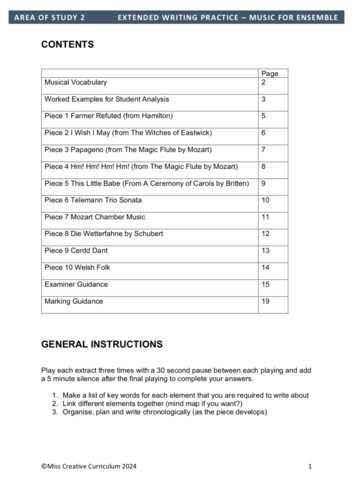 WJEC Area of Study 2 - Extended Writing Practice Questions | Teaching ...