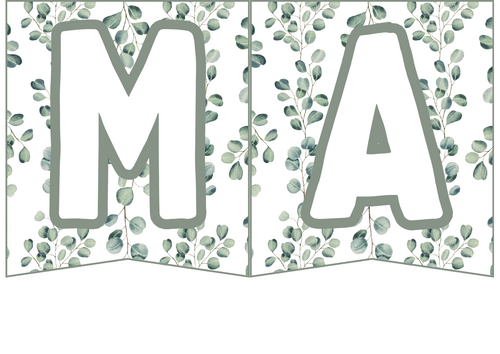 Eucalyptus Themed Bulletin Board Display Bundle | Teaching Resources