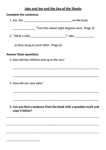 Jake and Jen and the Sea of Sharks Big Collins Cat Understanding ...