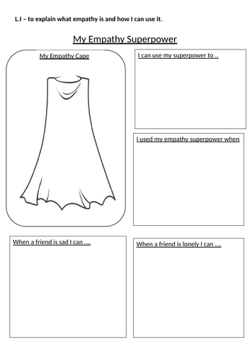My Empathy Superpower | Teaching Resources