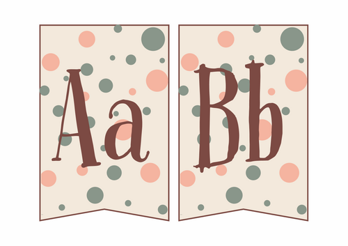 Pastel Polka Dot Alphabet Bunting | Teaching Resources