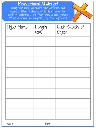 Measurement Challenge Scavenger Hunt (CM) | Teaching Resources