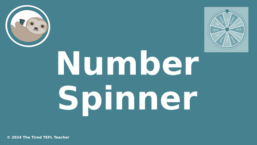 ESL Powerpoint Number Spinner | Teaching Resources